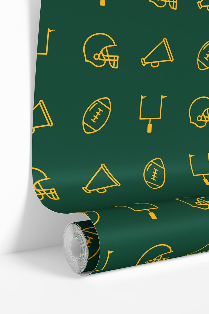 Green and Gold Football Wallpaper – Gentle Room