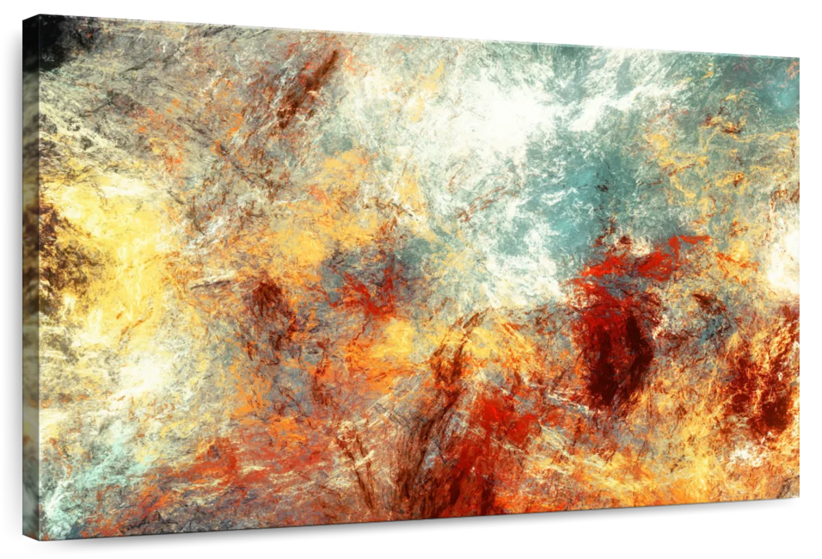Frozen Fire Abstract Wall Art – Gentle Room